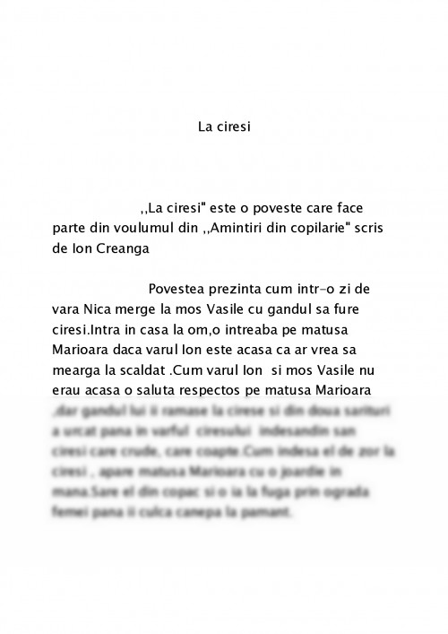 Referat: La cireși (#334302)
