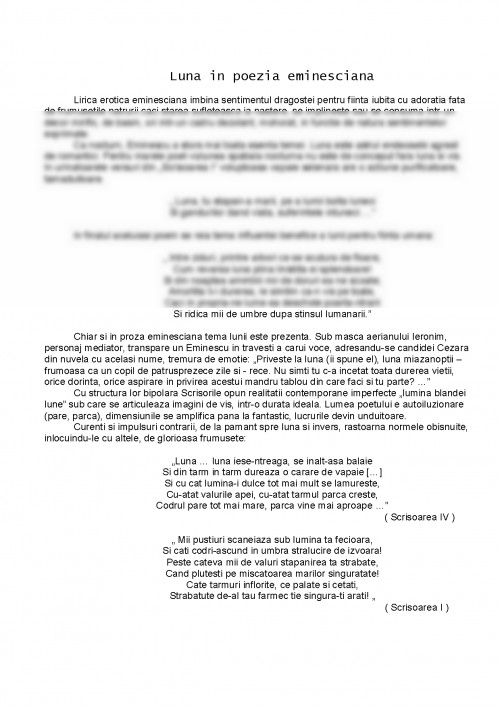 Referat: Luna la Eminescu (#334336)