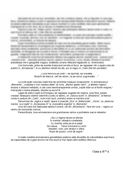 Referat: Luna la Eminescu (#334336)