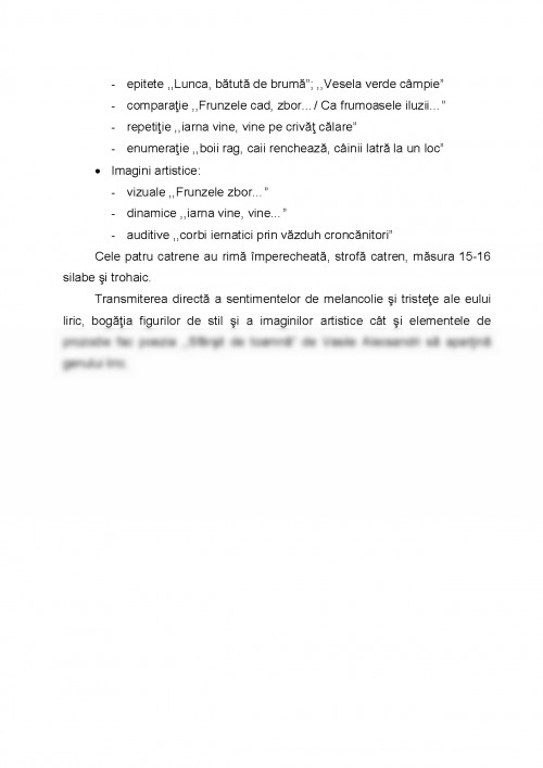 Referat: Sfârșit De Toamnă De Vasile Alecsandri (#334565)