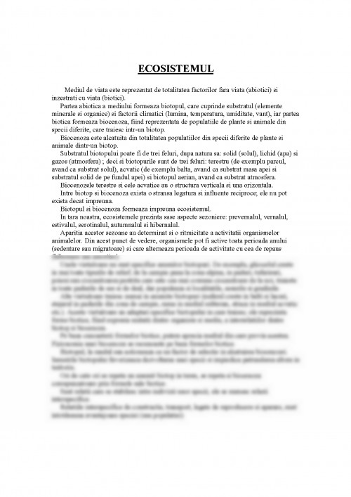 Referat: Ecosistemul (#334779)
