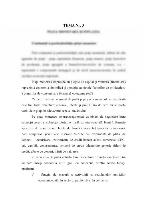 Referat: Piața Monetară Și Inflația (#335514)