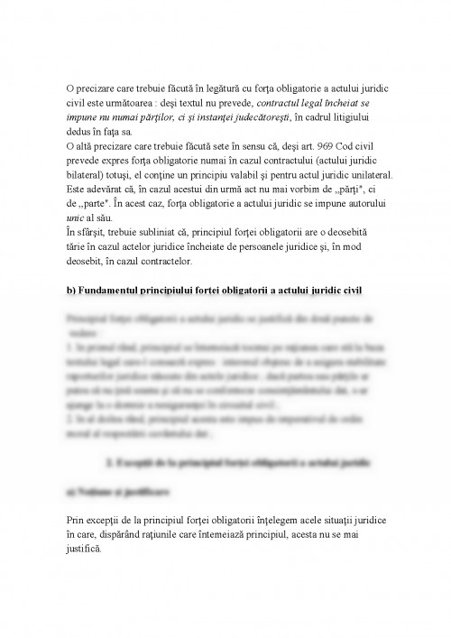 Referat: Principiul Forței Obligatorii A Actului Juridic (#335519)