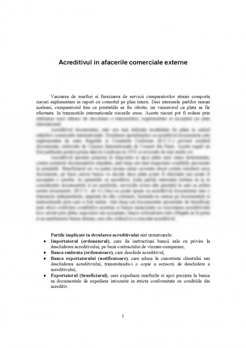 Referat: Acreditivul Documentar (#335566)