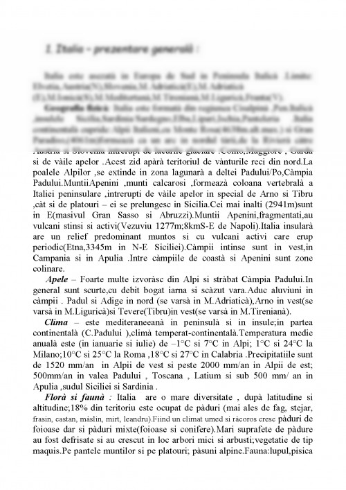 Referat: Italia prezentare generală (#336667)