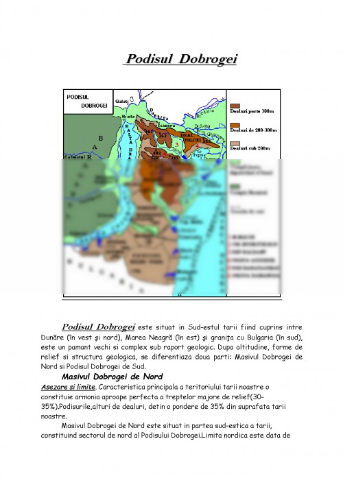Referat: Podișul Dobrogei (#336743)
