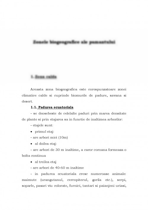 Referat: Zonele biogeografice ale pământului (#336849)