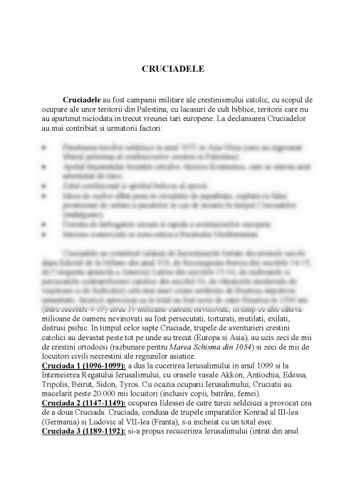 Referat: Cruciadele (#337087)