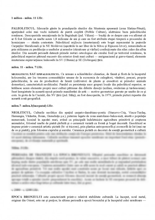 Referat: Epoca veche până la retragerea aureliană (#337114)