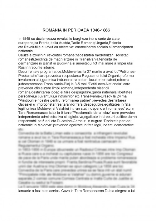 Referat: România 1848 1866 (#337289)