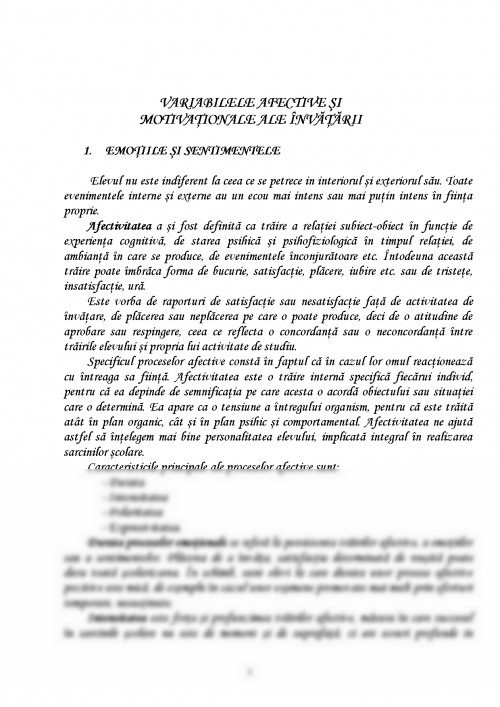 Referat: Afectivitate și motivație (#337650)