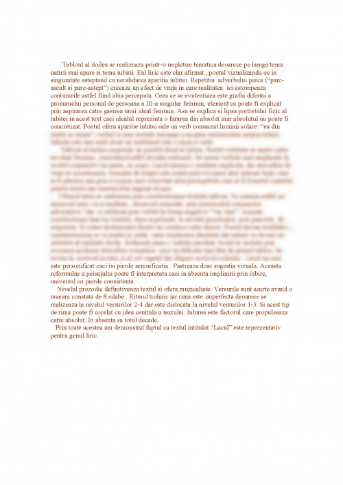 Referat: Argumentare La Liric Lacul (#337926)