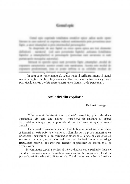 Referat: Genul Epic (#338261)