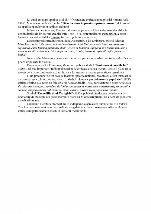 Referat: Junimea Titu Maiorescu (#338379)