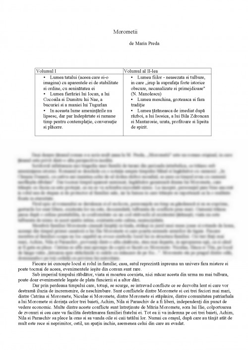 Referat: Moromeții (#338500)