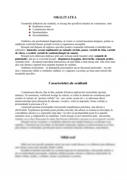 Referat: Oralitatea stilurile funcționale (#338533)