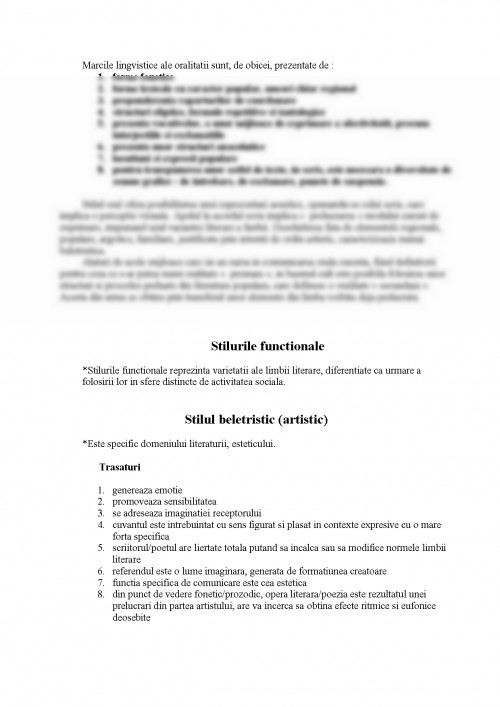 Referat: Oralitatea stilurile funcționale (#338533)