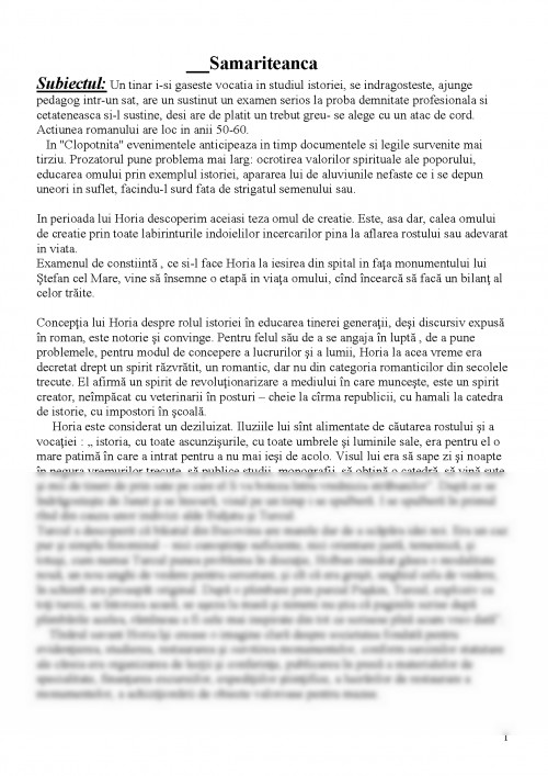 Referat Clopotnița De Ion Druță 339038