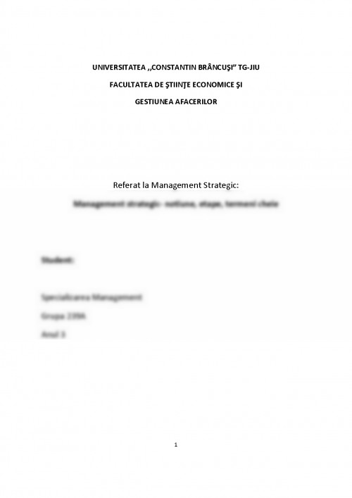 Referat: Management strategic (#344332)