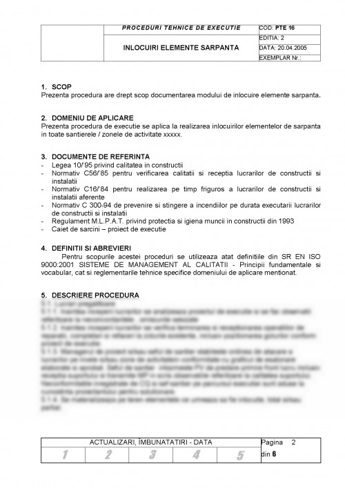 Documentație: PTE 16 proceduri tehnice de execuție (#344404)