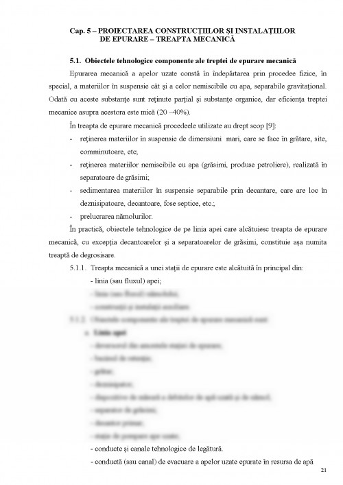Documentație: Proiectarea construcțiilor și instalațiilor de epurare ...