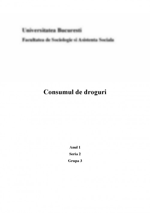 Referat: Consumul de droguri (#346451)