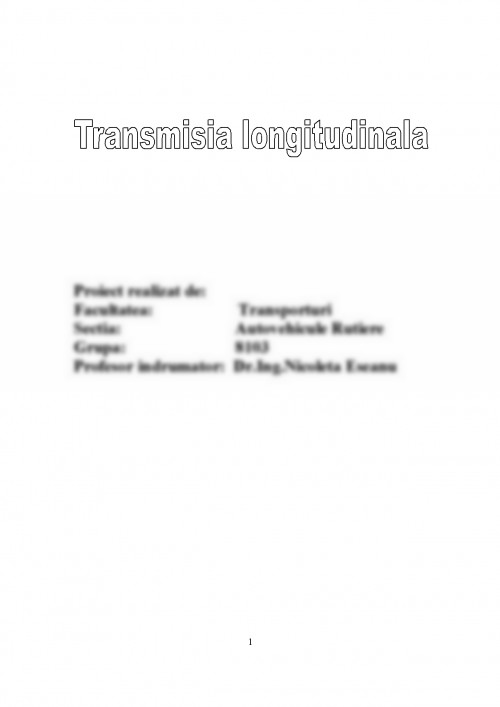 Proiect: Transmisia longitudinală (#346967)