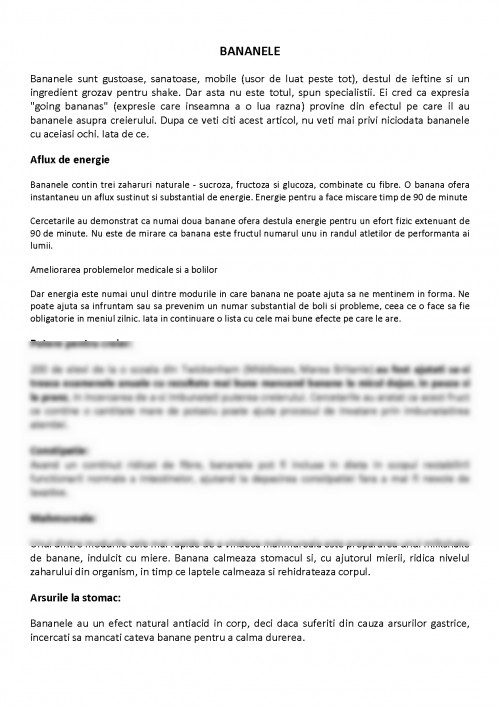 Referat: Despre nuci, orz verde și banane (#347100)