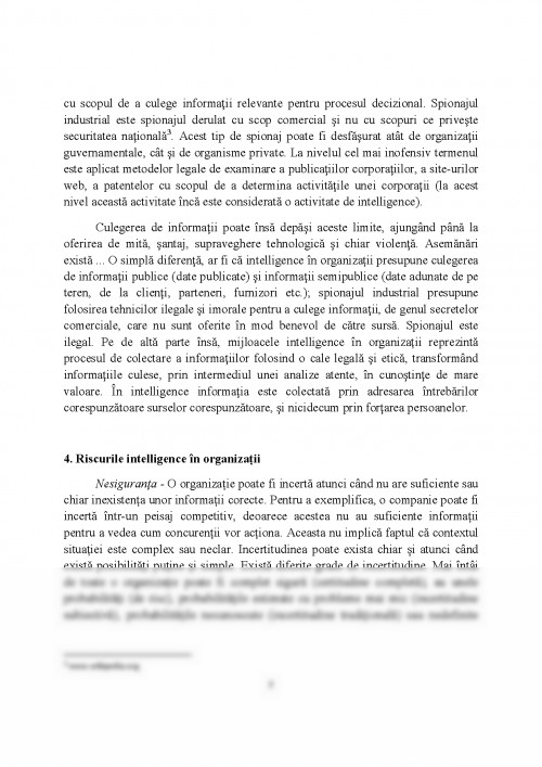 Referat: Intelligence în era informațională - rolul intelligence în organizații (#347389)