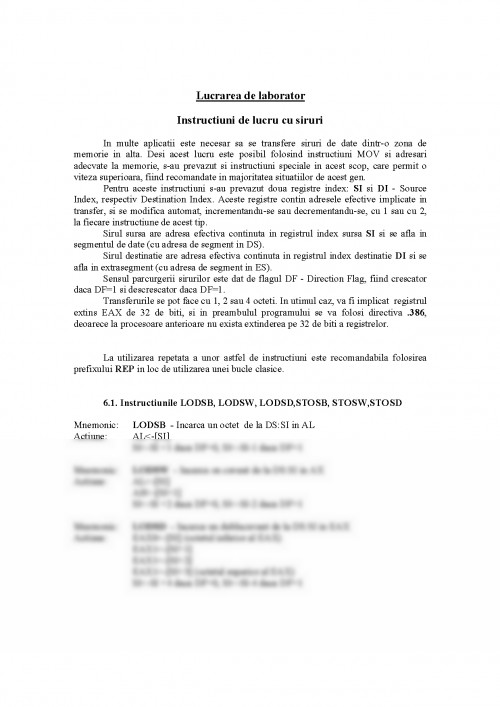 Laborator: Instrucțiuni de lucru cu șiruri (#347418)