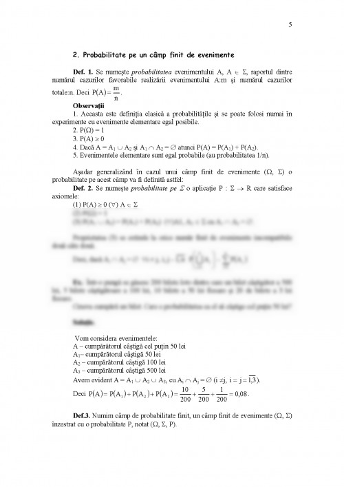 Curs: Matematică pentru economiști. Probabilitate (#347827)