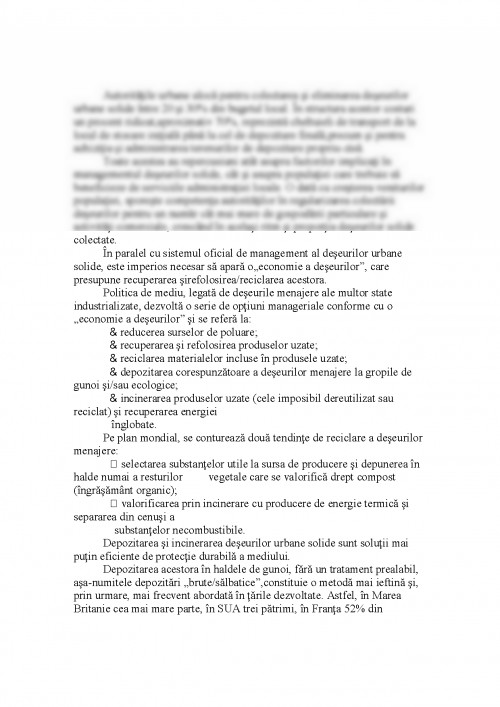Referat: Gestionarea Deșeurilor Urbane (#348047)