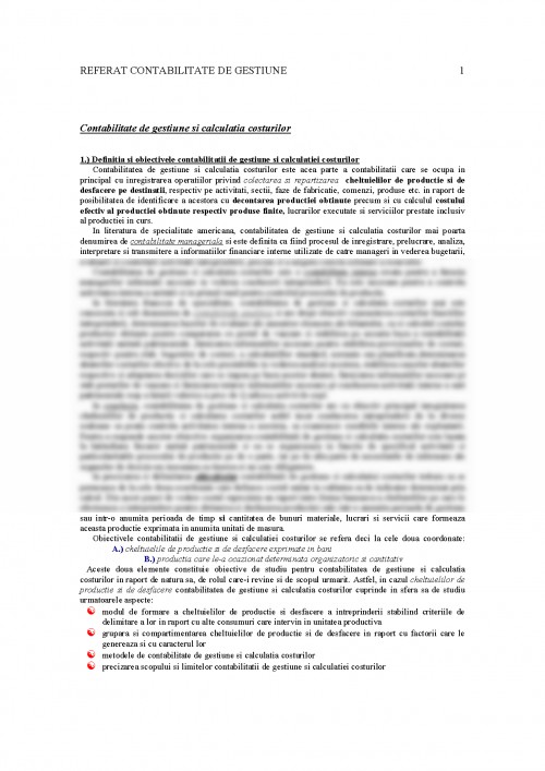 Referat: Contabilitate de gestiune și calculația costurilor (#348700)