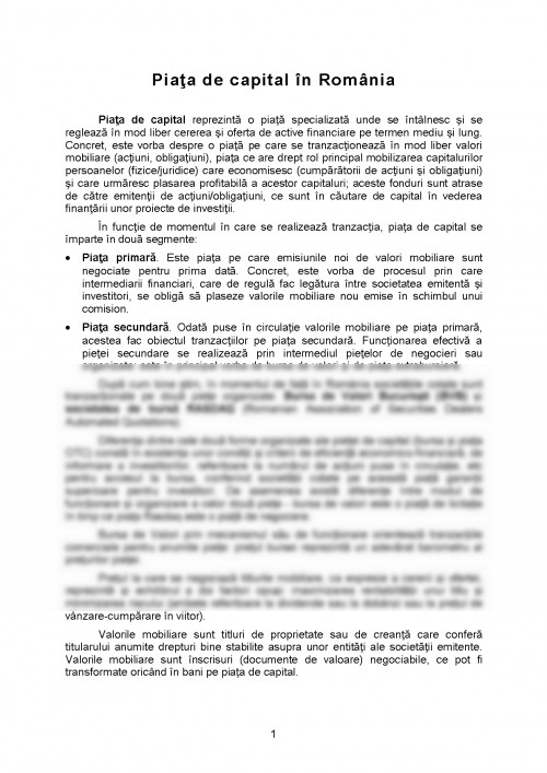 Referat: Piața de capital din România (#348787)