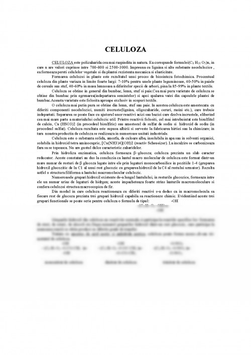 Referat: Celuloza (#349121)