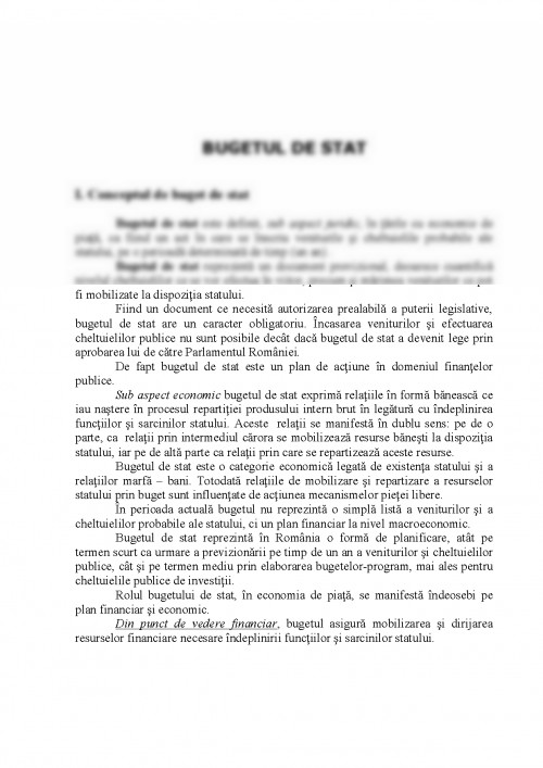 Referat: Caracterizarea bugetului de stat al României (#349285)