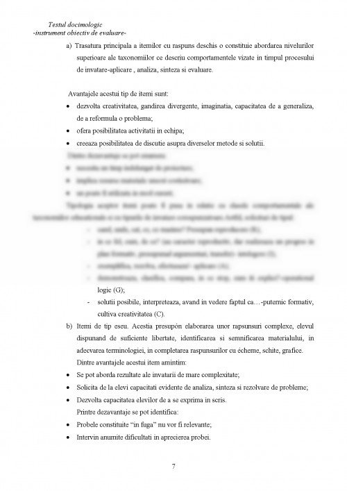 Referat: Testul docimologic (#349593)