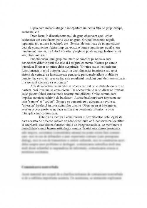 Referat: Comunicare Verbală și Nonverbală (#350255)