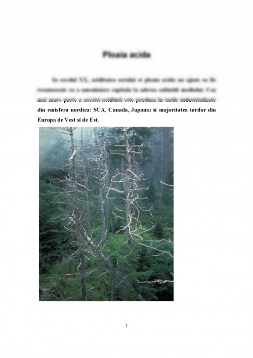 Referat: Ploaia acidă (#350406)