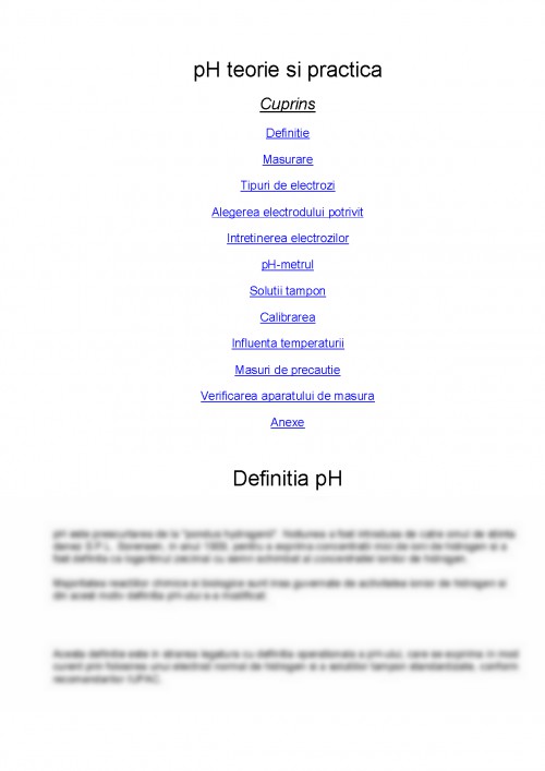 Referat: PH - teorie și practică (#350838)