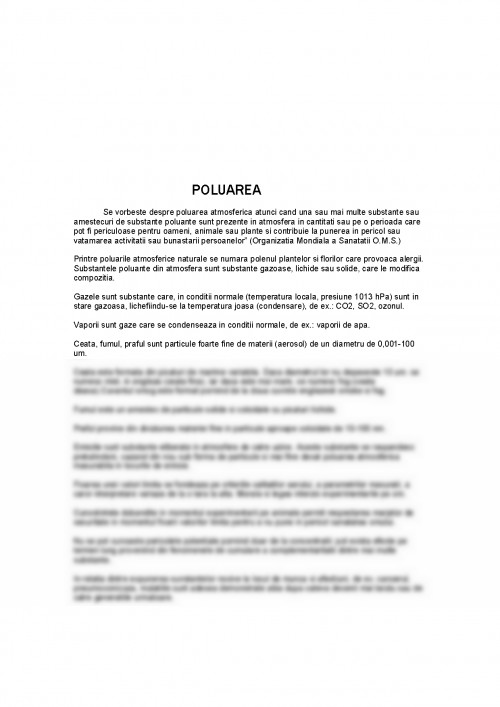 Referat: Poluarea (#350916)