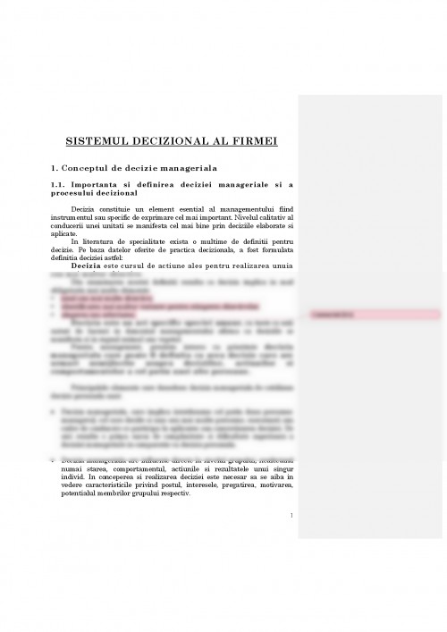 Referat: Decizia managerială (#351111)