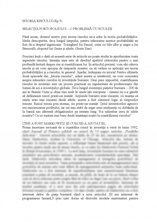 Referat: Istoria Riscului - Episodul 5 (#351119)