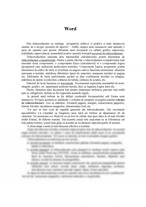 Referat: Facilitățile Word (#351259)