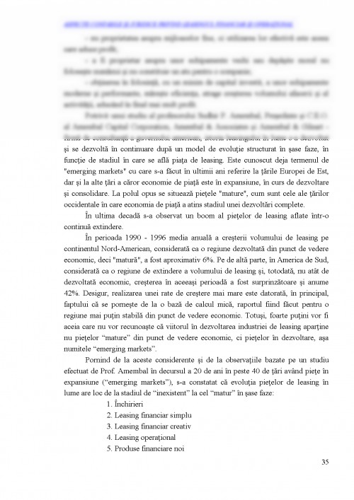 Referat: Leasing Financiar și Operațional (#351295)