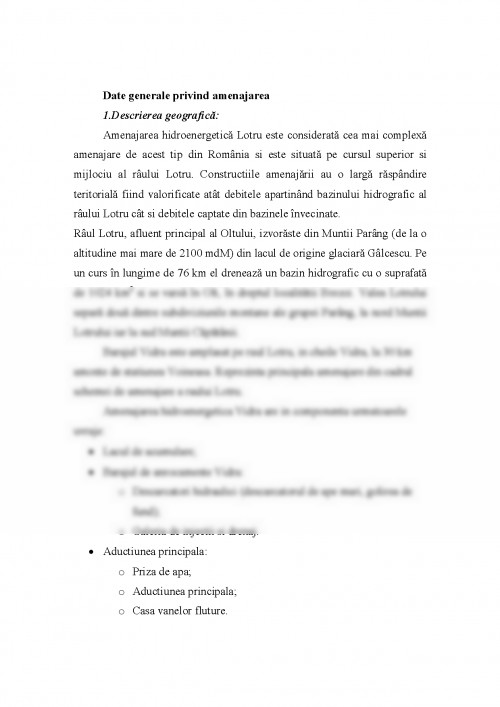 Referat: Monografie Baraj Vidra - Lotru (#351314)