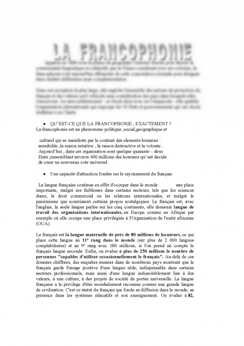 Referat: La Francophonie (#351858)