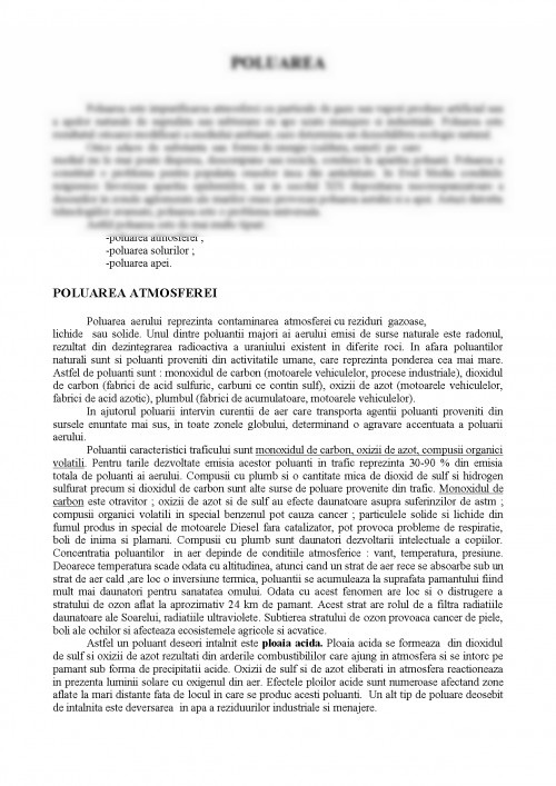 Referat: Poluarea (#352005)