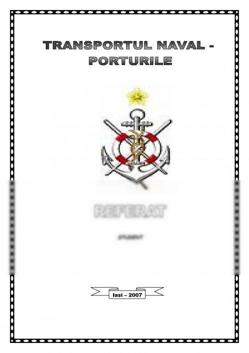 Referat: Transportul Naval Porturile (#352610)