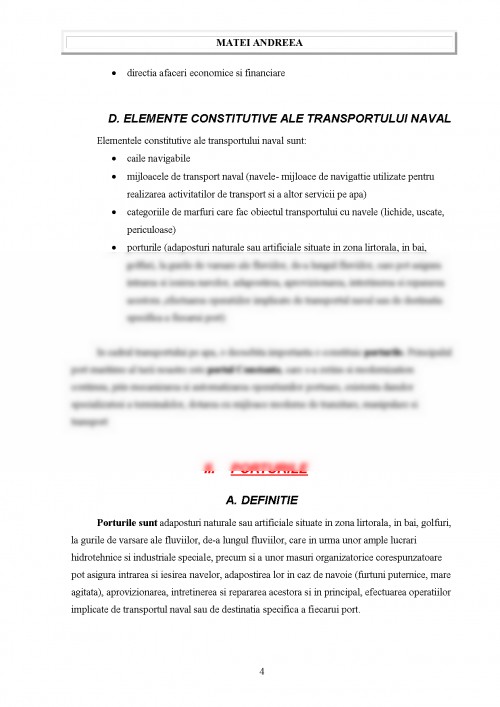 Referat: Transportul Naval Porturile (#352610)
